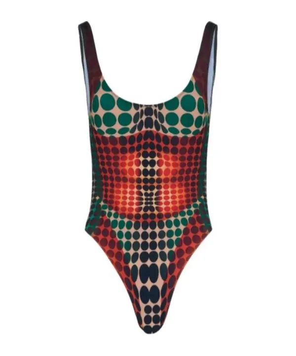 JEAN PAUL GAULTIER Re-edition Printed Swimsuit - Red