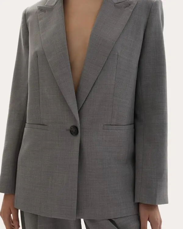 JOAEN Ila Wool Peaked Lapel Blazer