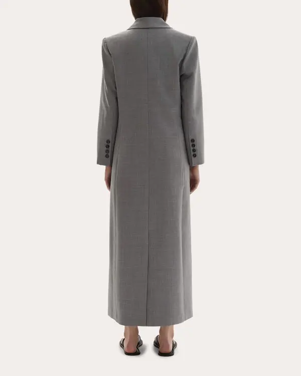 JOAEN Allora Wool Asymmetric Lapel Coat