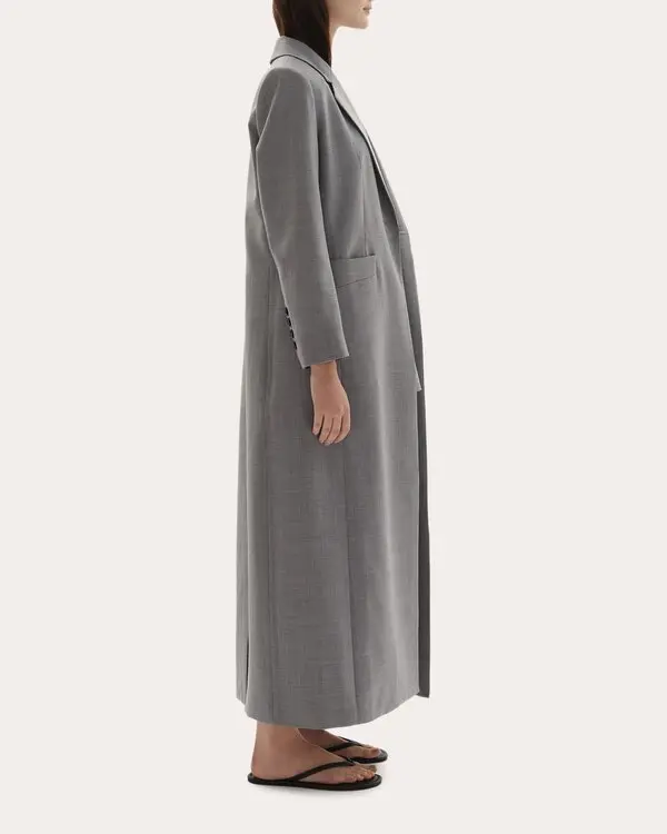 JOAEN Allora Wool Asymmetric Lapel Coat