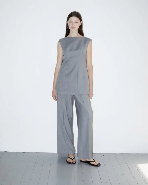 JOAEN Ila Pleated Wool Trousers