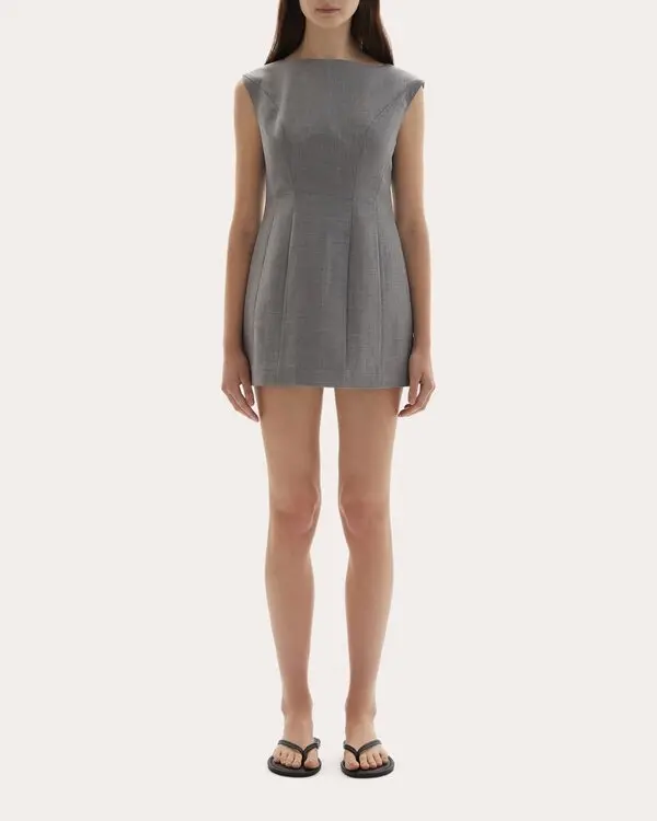 JOAEN Kelli Wool Boatneck Mini Dress