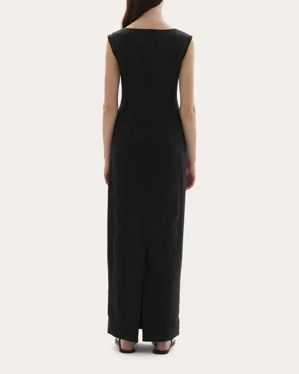 JOAEN Kelli Wool Structured Boatneck Maxi Dress