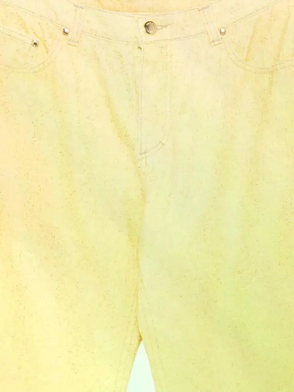 Roberto Cavalli 2000s Glitter-effect Straight-leg Jeans