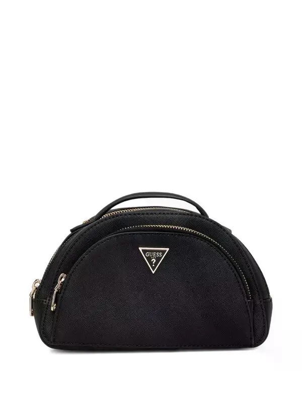 Guess Logo Plaque Makeup Bag - Black