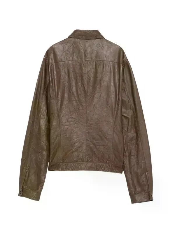 ROMEO GIGLI 1990s Argyle Patchwork Leather Jacket