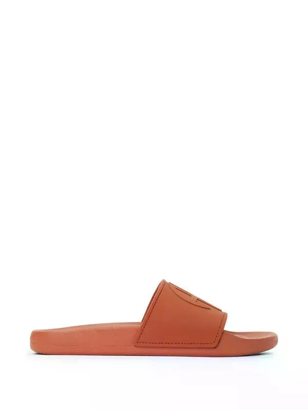 ANINE BING Isla Logo-embossed Slides - Red