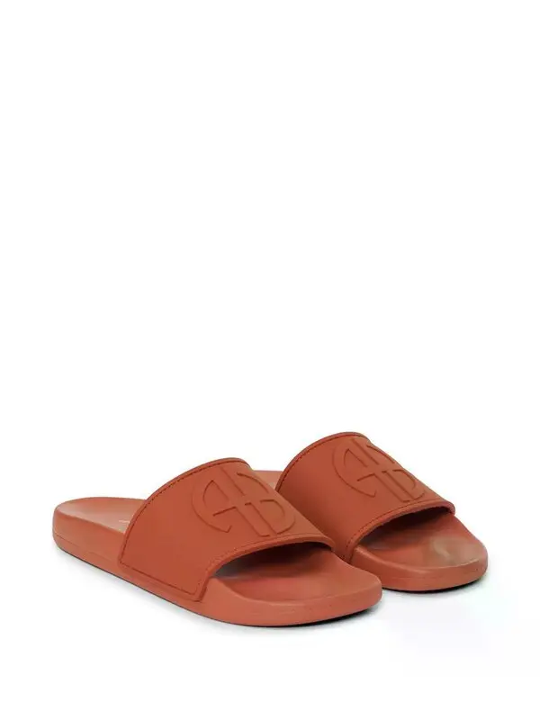 ANINE BING Isla Logo-embossed Slides