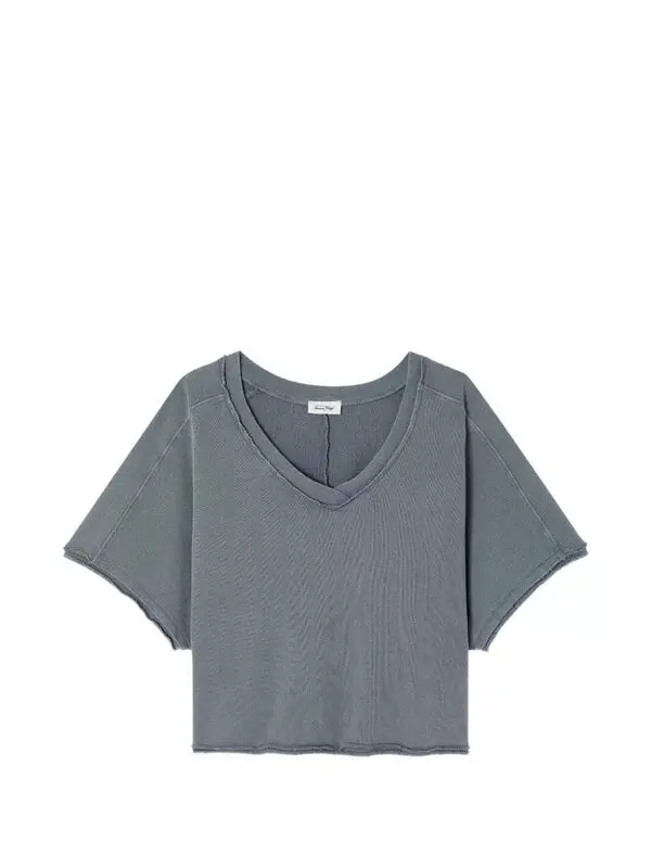 American Vintage Vibetown Raw-edge T-shirt - Grey