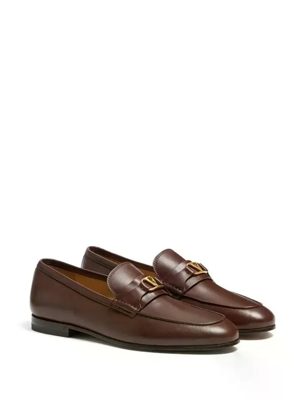 Valentino Garavani Vlogo Signature Loafers - Brown