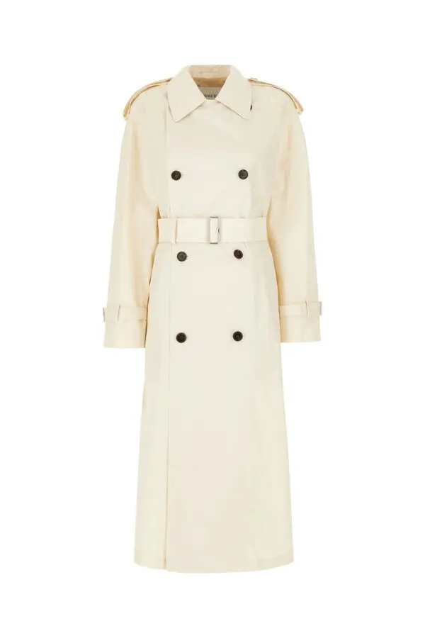 Burberry Double Breasted Trench Coat - Multicolor