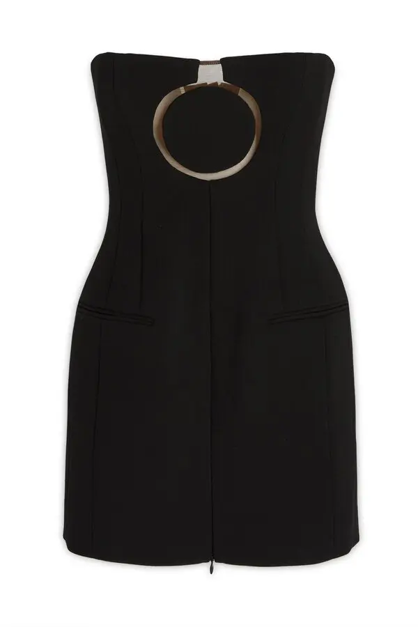 FERRAGAMO Black Strapless Dress With Cut-out Detail - Multicolor
