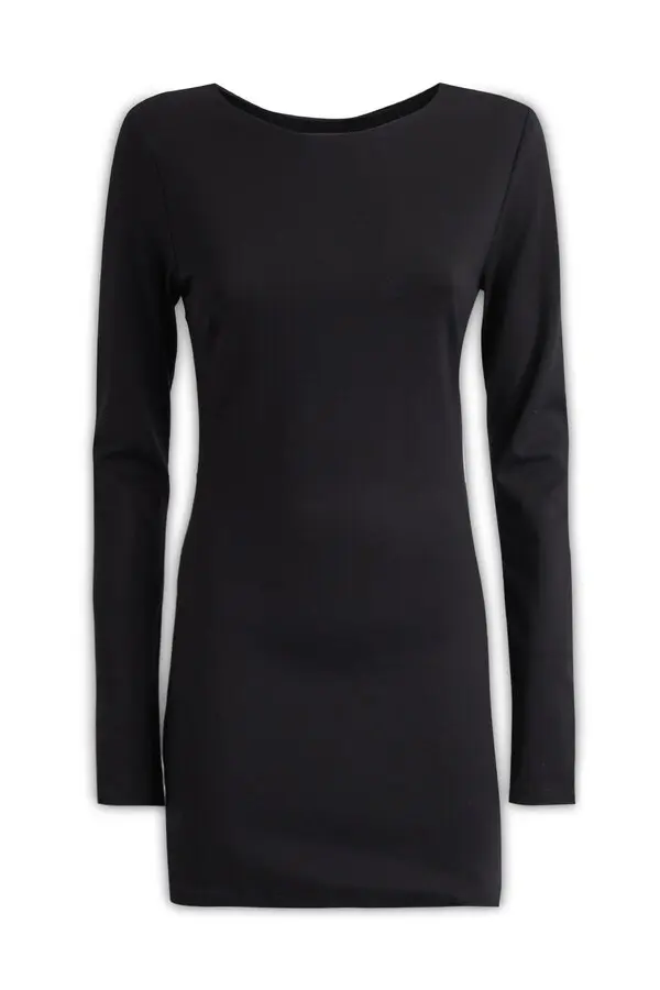 ROTATE BY BIRGER CHRISTENSEN Black Long Sleeve Cut Out Dress - Multicolor
