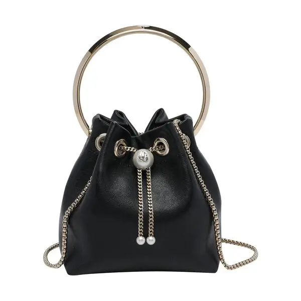 JIMMY CHOO Bon Bon Bucket Bag - Black