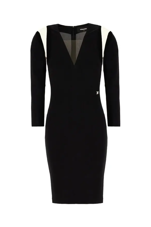 Dsquared2 Black Fitted Dress - Multicolor