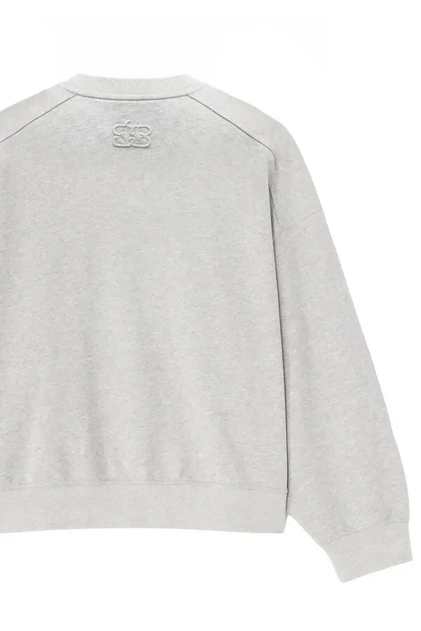 GANNI Have A Nice Day" Logo Sweatshirt - Grey