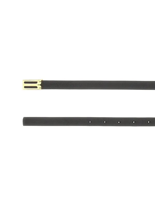 Victoria Beckham Dorian Leather Belt - Black