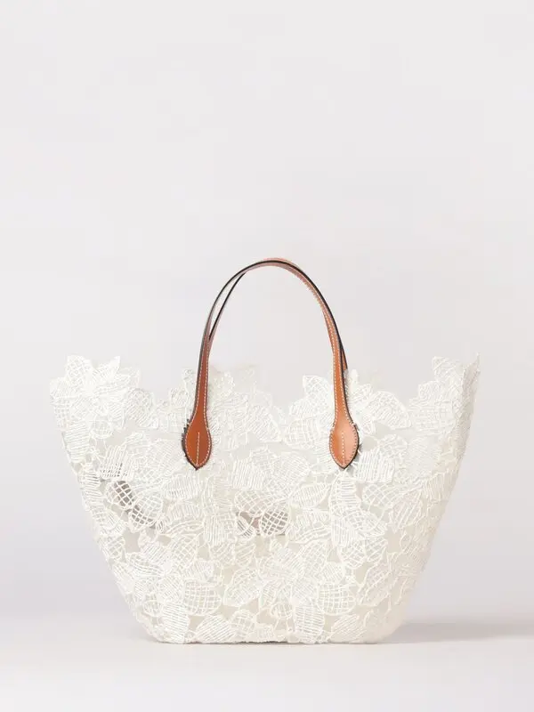 Ermanno Scervino Lace Tote Bag - White