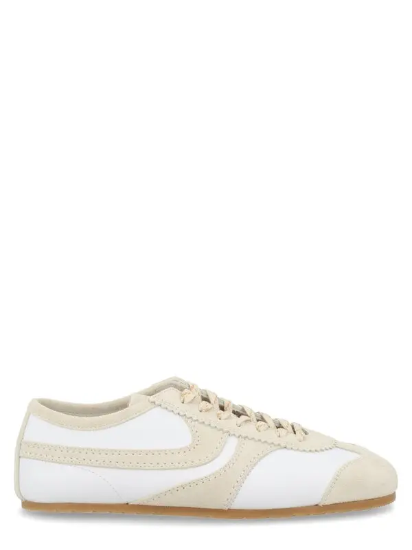 Dries Van Noten Leather And Suede Sneakers - White