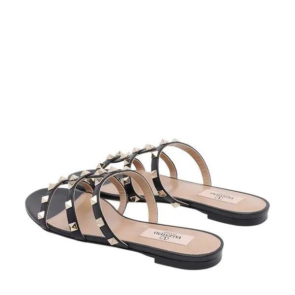 Valentino Garavani Rockstud Slip-on Sandals - Black
