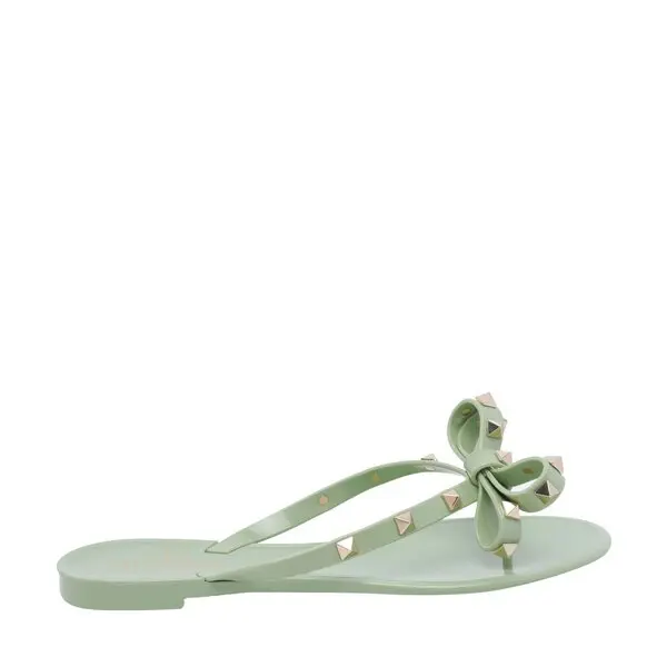 Valentino Garavani Rubber Rockstud Flip Flops - Green