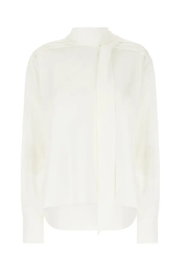 Alexander McQueen Long Sleeve Blouse With Tie Detail - Multicolor