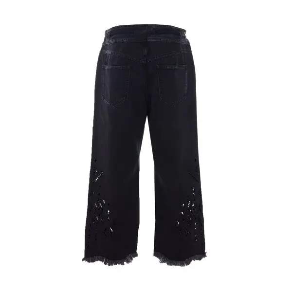Isabel Marant Étoile Alison Perforated Straight-leg Jeans - Black