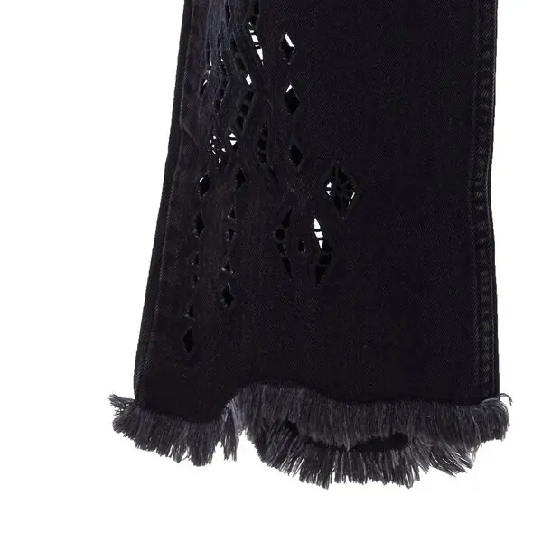 Isabel Marant Étoile Alison Perforated Straight-leg Jeans - Black