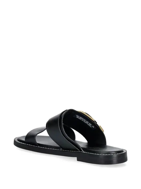 Marc O'polo Leather Sandals With Side Buckle