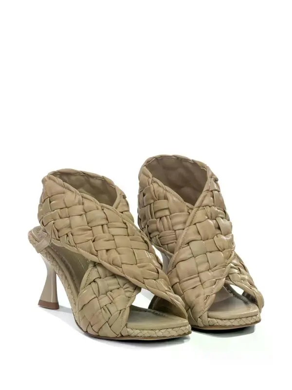 TONI PONS Braided Leather Slingback Sandals