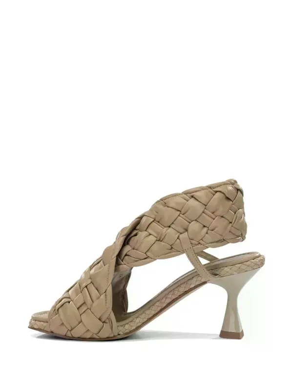 TONI PONS Braided Leather Slingback Sandals