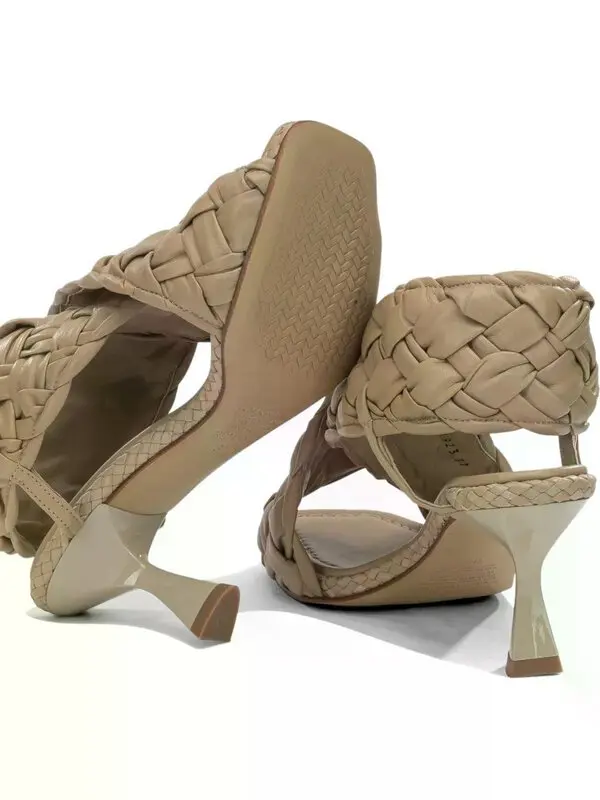 TONI PONS Braided Leather Slingback Sandals