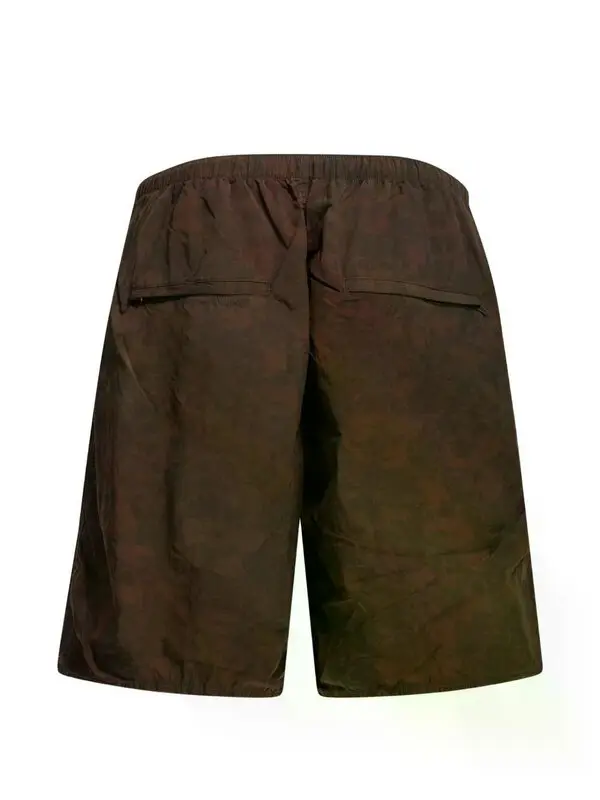 BEAMS Floral Print Crinkled Shorts - Brown