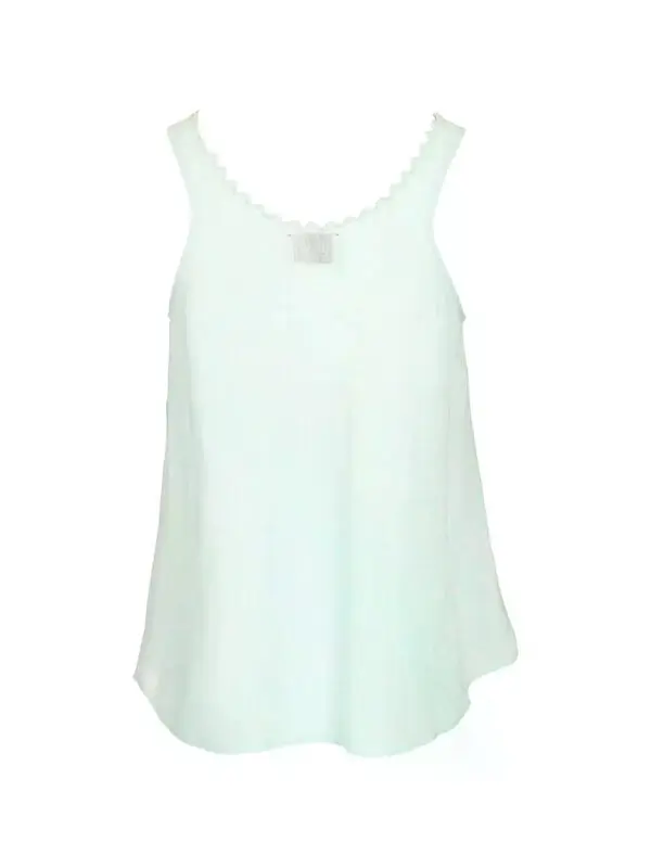 FORTE_FORTE Scalloped Edge Embroidered Top