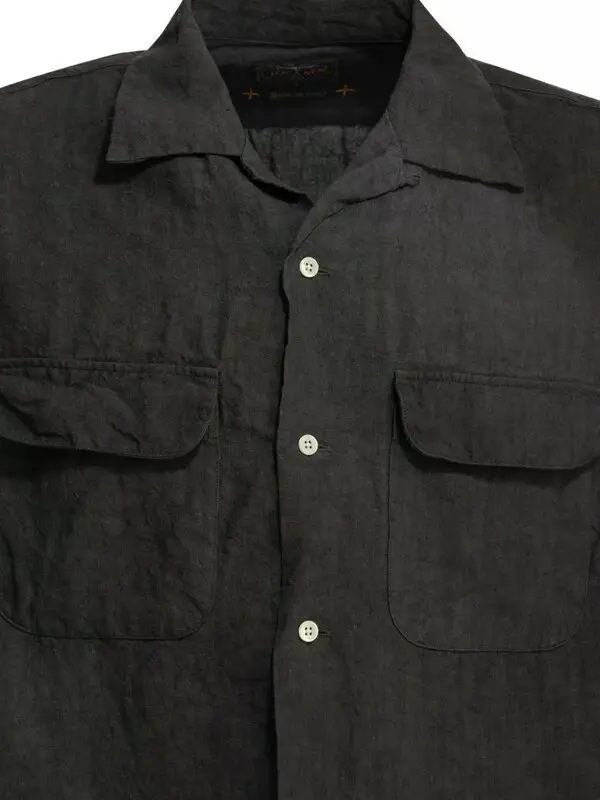 BEAMS Short-sleeve Linen Shirt