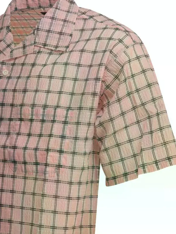 BEAMS Check-pattern Short-sleeve Shirt