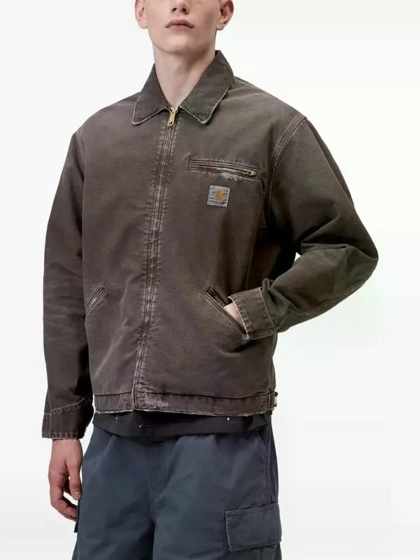 Carhartt Work In Progress Detroit Zip-up Jacket In Tobacco Cotton - Brown