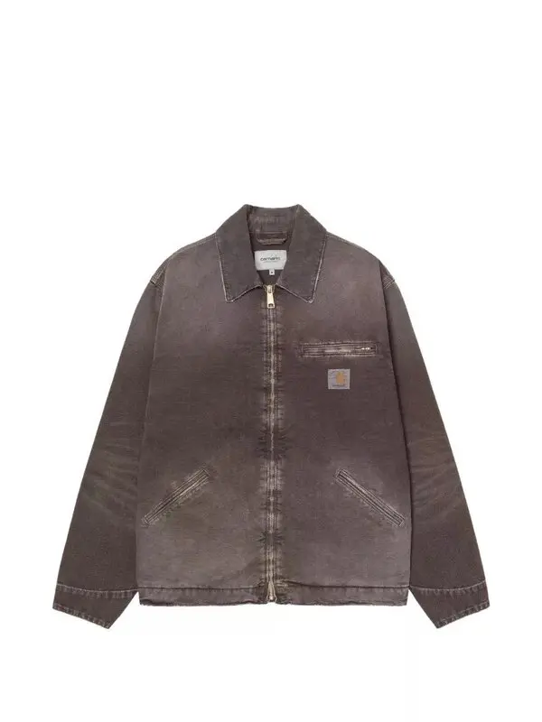 Carhartt Work In Progress Detroit Zip-up Jacket In Tobacco Cotton - Brown