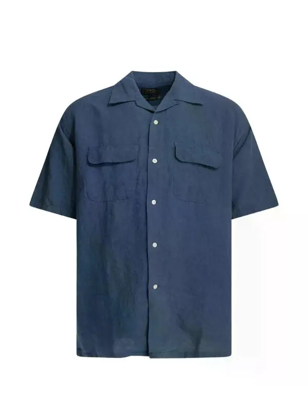 BEAMS Short-sleeved Flap-pocket Shirt