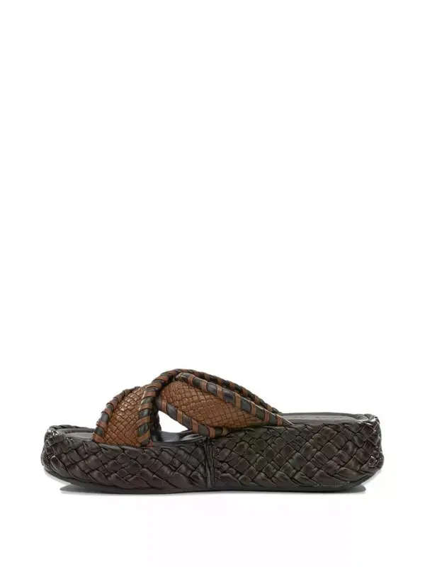 TONI PONS Woven Crossover-strap Slides