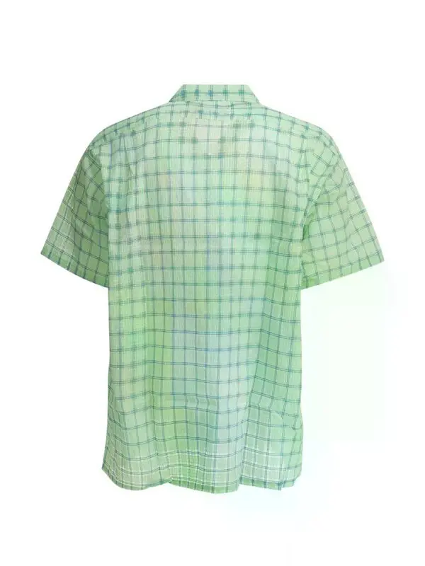 BEAMS Check-print Seersucker Shirt