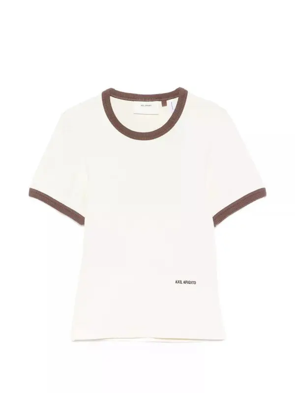 Axel Arigato Dahlia Ribbed Knit T-shirt - Neutrals