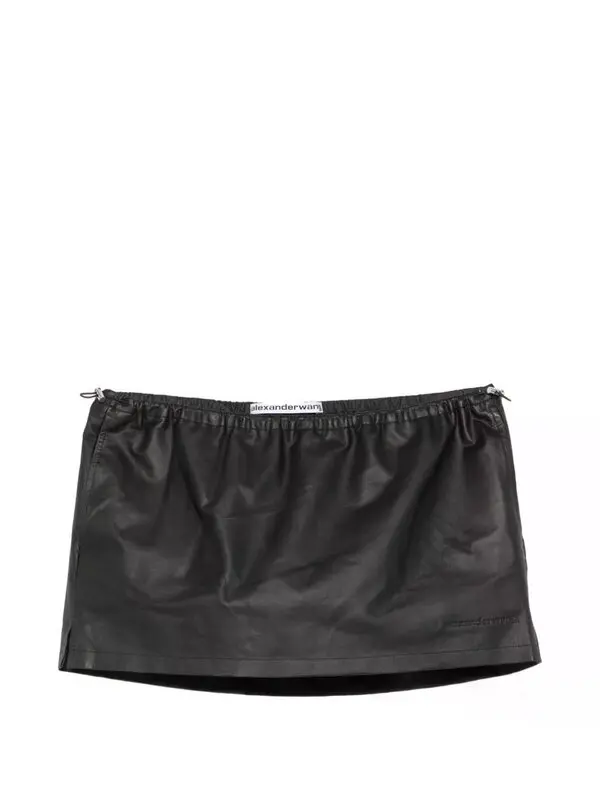 Alexander Wang Leather Mini Skort - Black