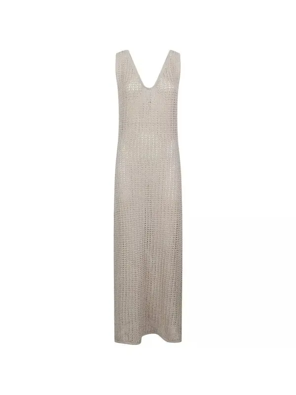 HINNOMINATE Open-knit Sleeveless Dress - Neutrals