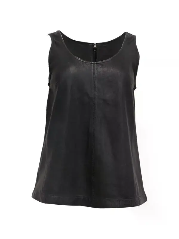 Marc Jacobs Sleeveless Leather Blouse