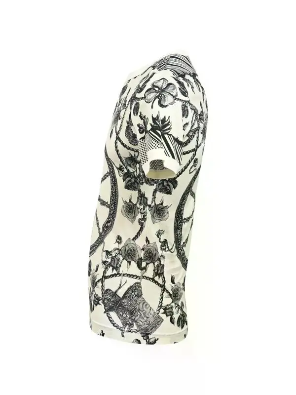 Dolce & Gabbana Rose-print Pique T-shirt