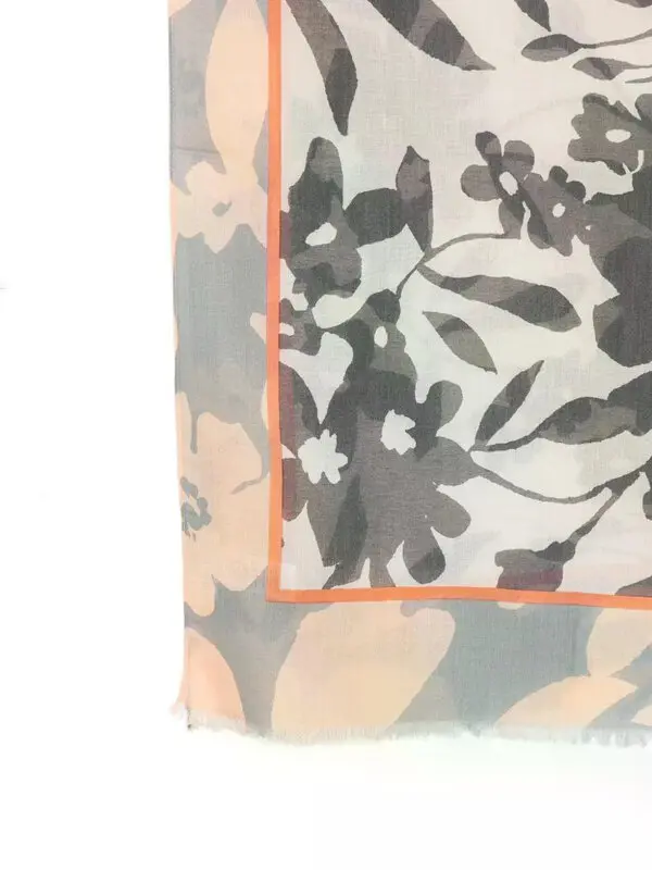 Marc O'polo Floral-print Logo-motif Scarf