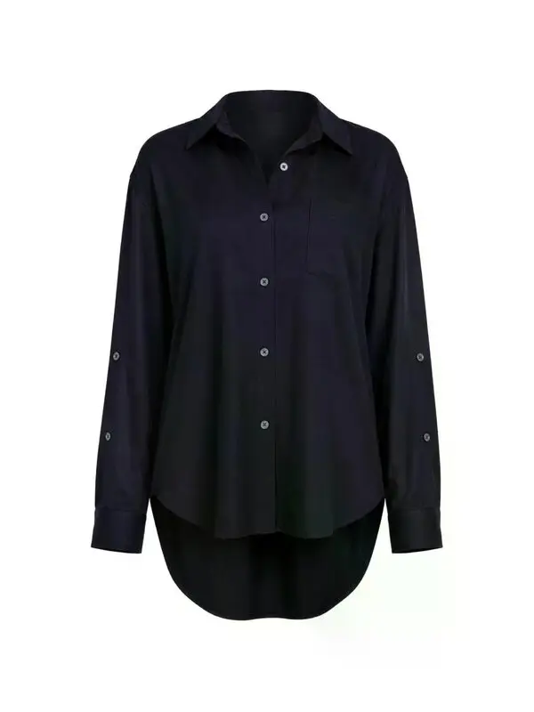 Citizens Of Humanity Kayla Chest-pocket Curved-hem Shirt - Blue