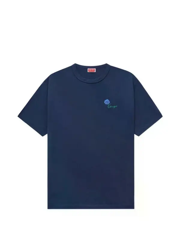 Kenzo Tulip Cotton T-shirt - Blue