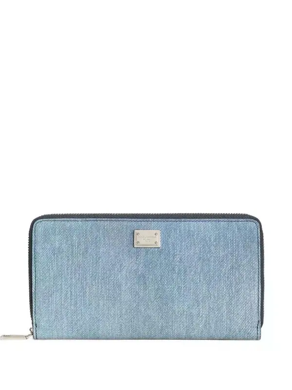 Dolce & Gabbana Denim Nubuck Wallet - Blue